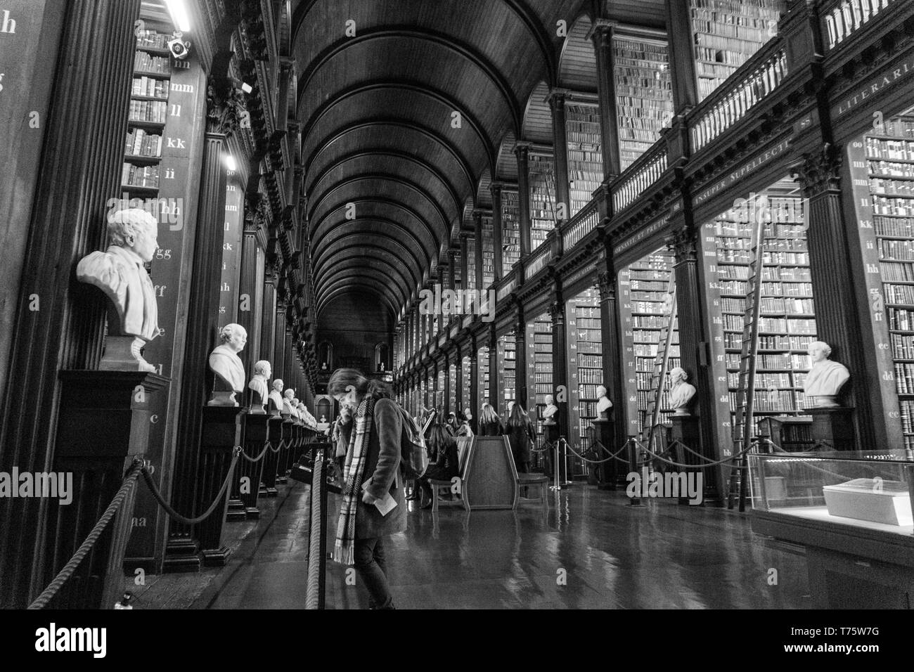 The Long Room in Trinity College Library, Dublin. 15.01.2019 Stock ...