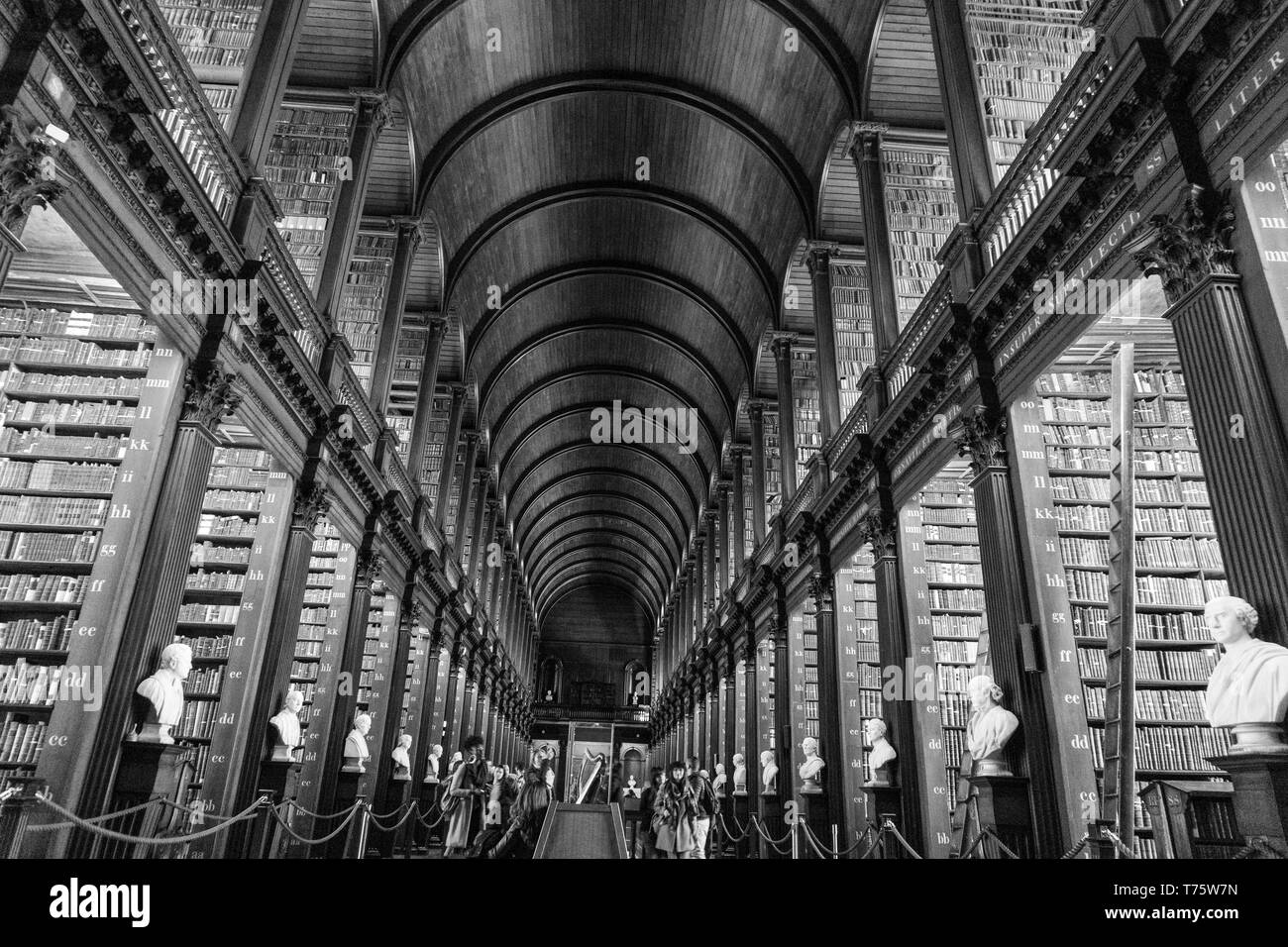 The Long Room in Trinity College Library, Dublin. 15.01.2019 Stock ...