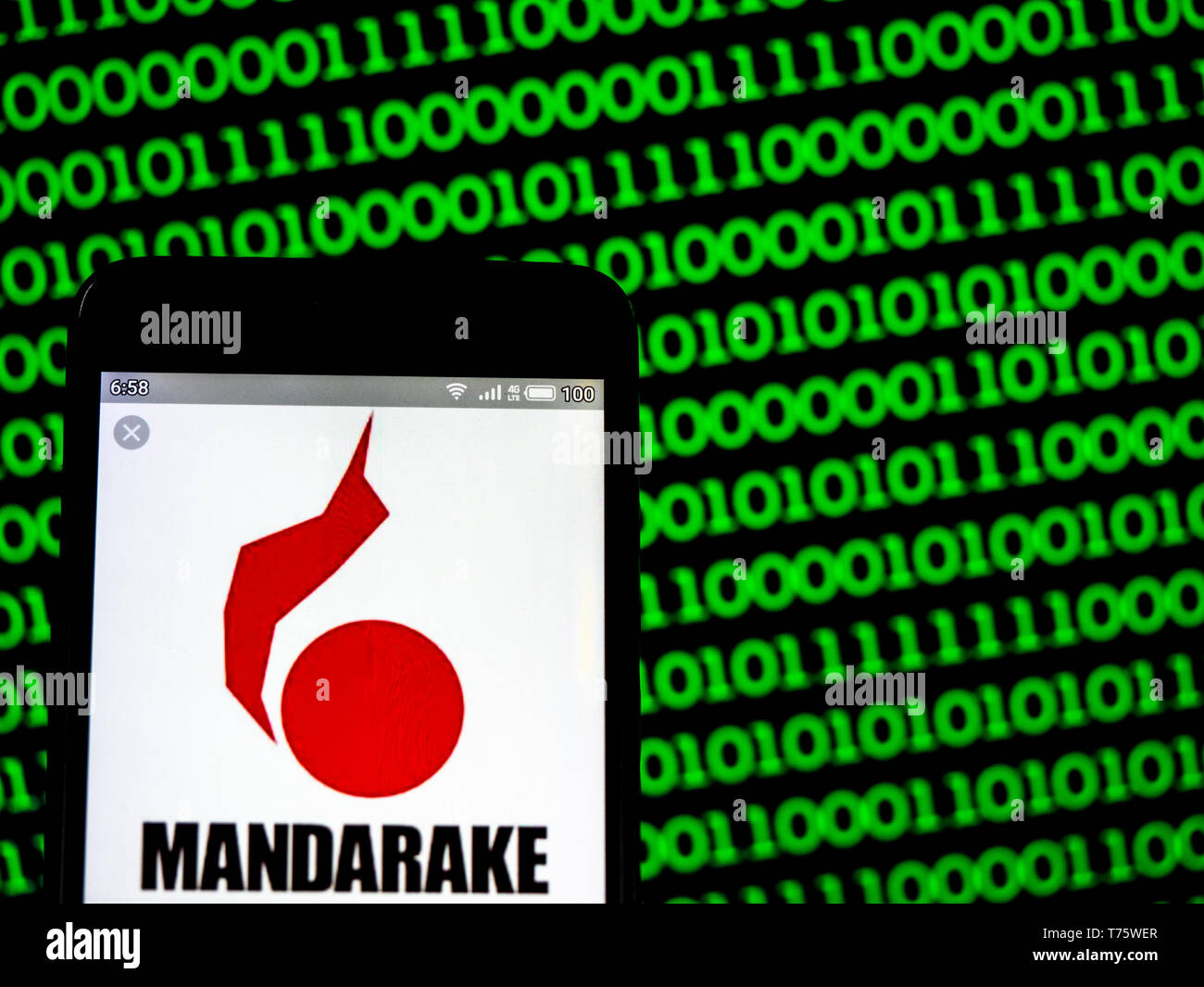 In this photo illustration a MANDARAKE INC. logo seen displayed on a ...