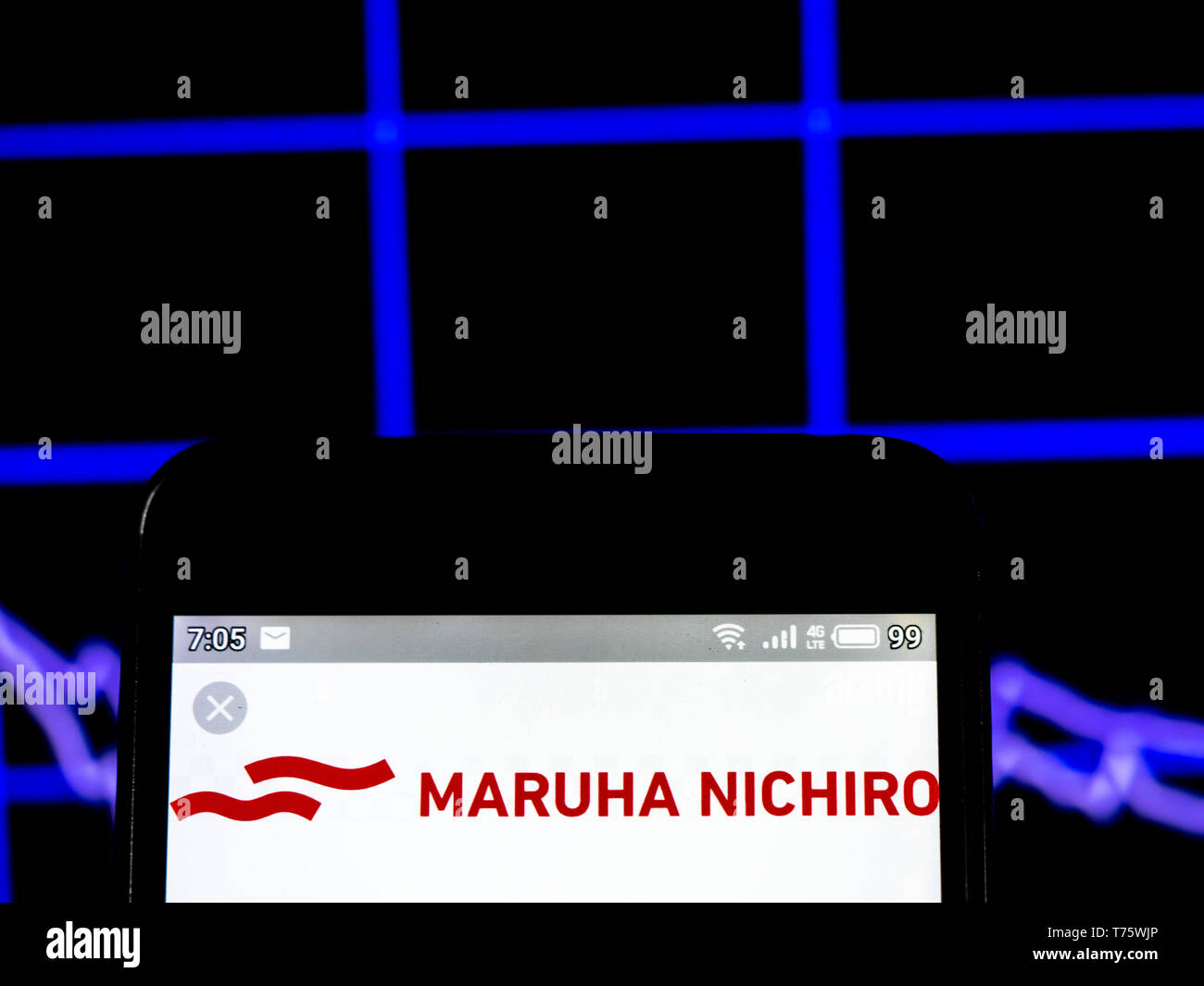 In this photo illustration a Maruha Nichiro Corporation logo seen ...