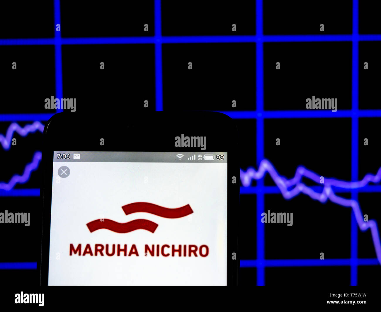 In this photo illustration a Maruha Nichiro Corporation logo seen ...