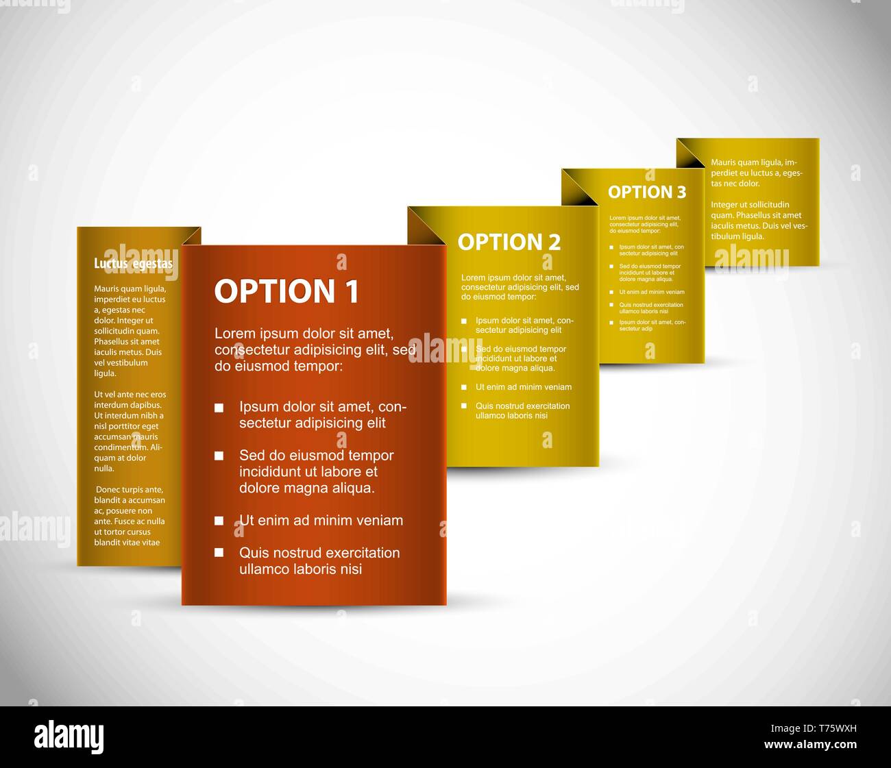 Set of Vector Sample option folding paper origami Stock Vector Image ...