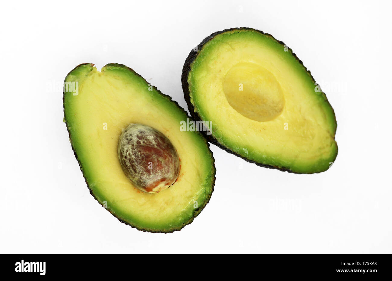 Haas avocado isolated on a white studio background, close up Stock ...