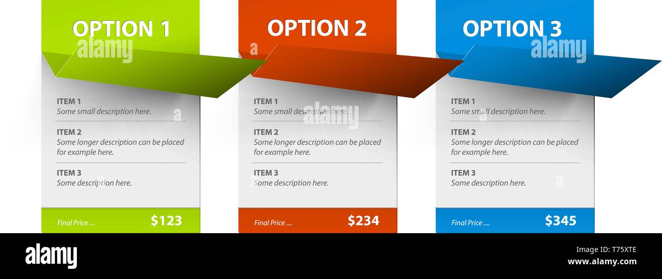 Set of Vector paper cards (template) with origami corner Stock Vector ...