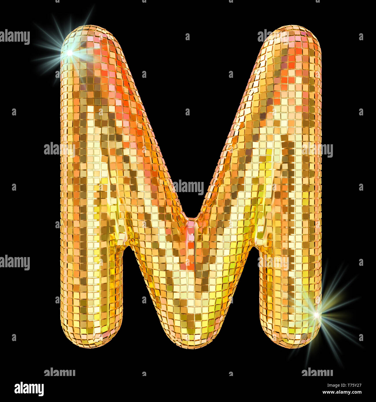 The Letter M In Glitter