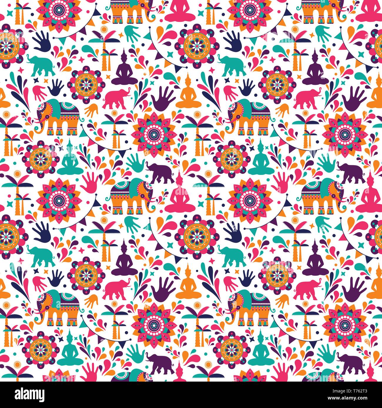 Happy holi vector elements seamless pattern design , Happy holi design ...