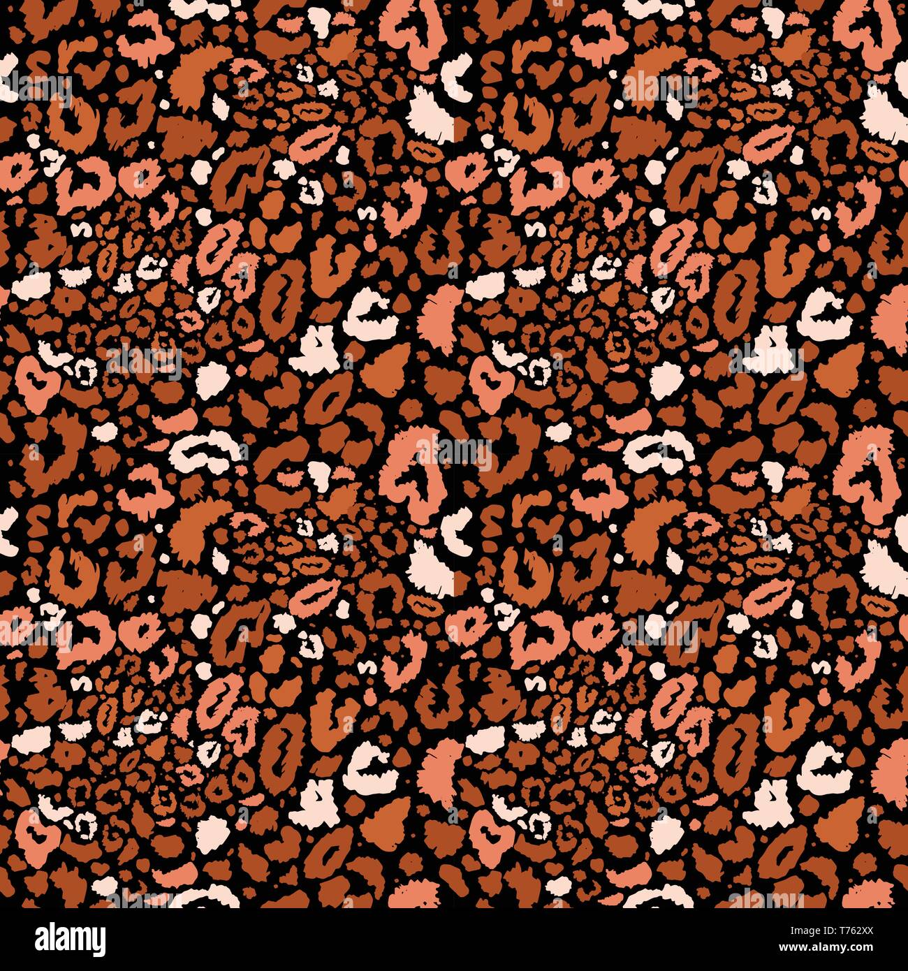 Seamless leopard wild nature pattern. Animal print Stock Vector Image ...