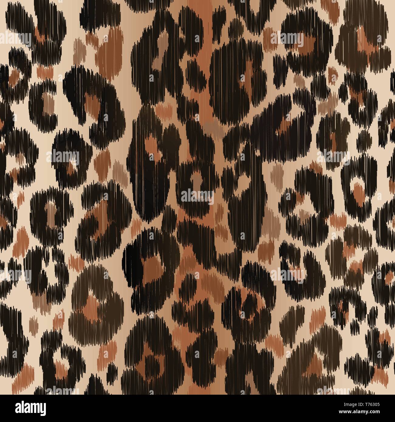 Seamless leopard wild nature pattern. Animal print Stock Vector Image ...