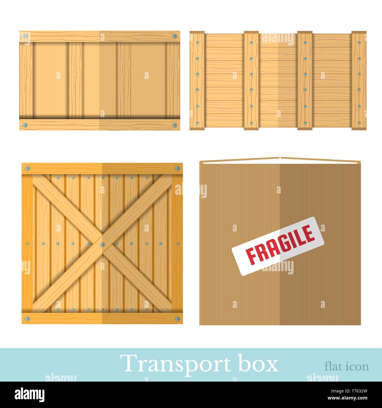 flat boxes for transportation Stock Vector Image & Art - Alamy