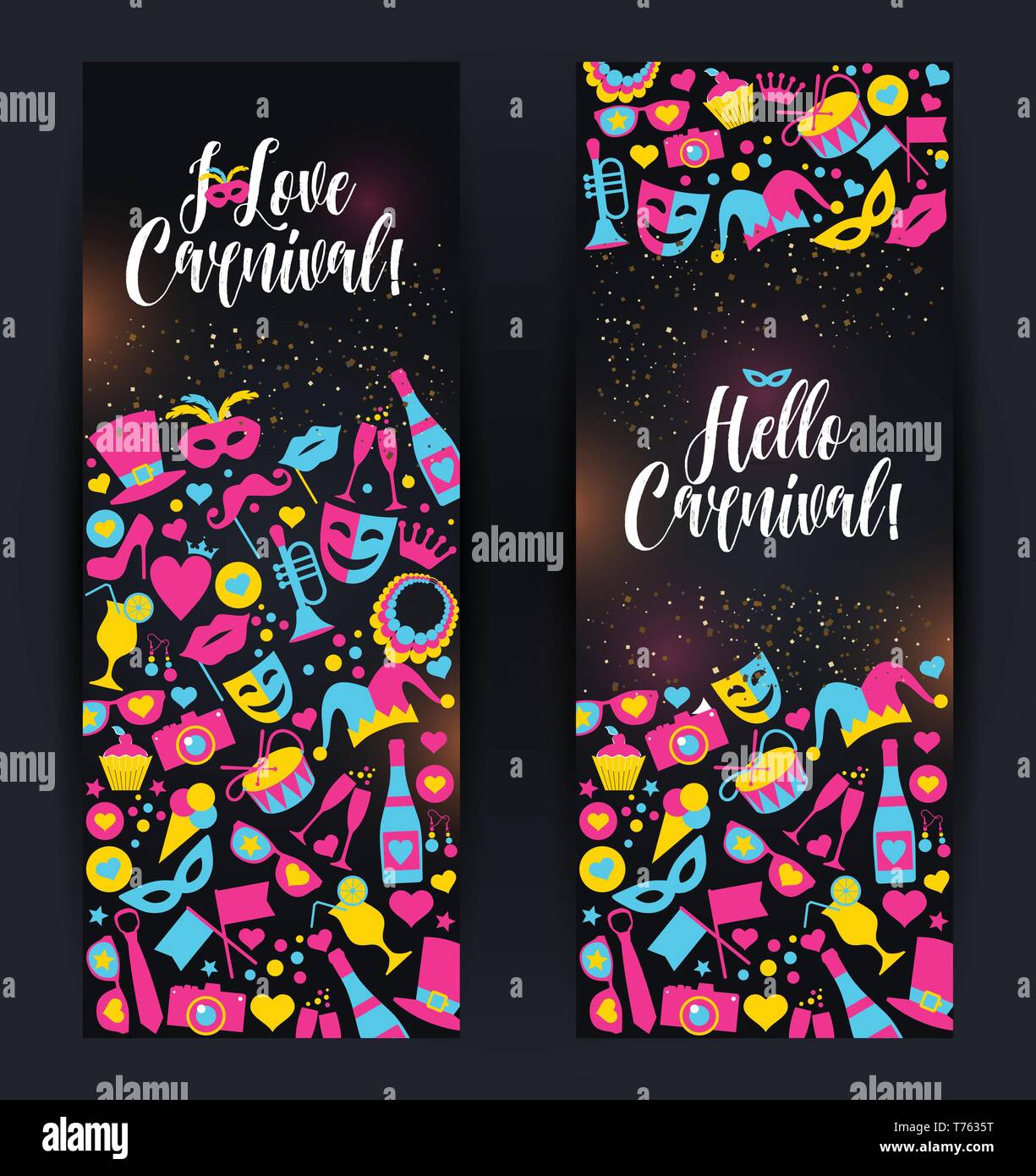 Bright vector carnival banners and sign about Carnival Stock Vector ...