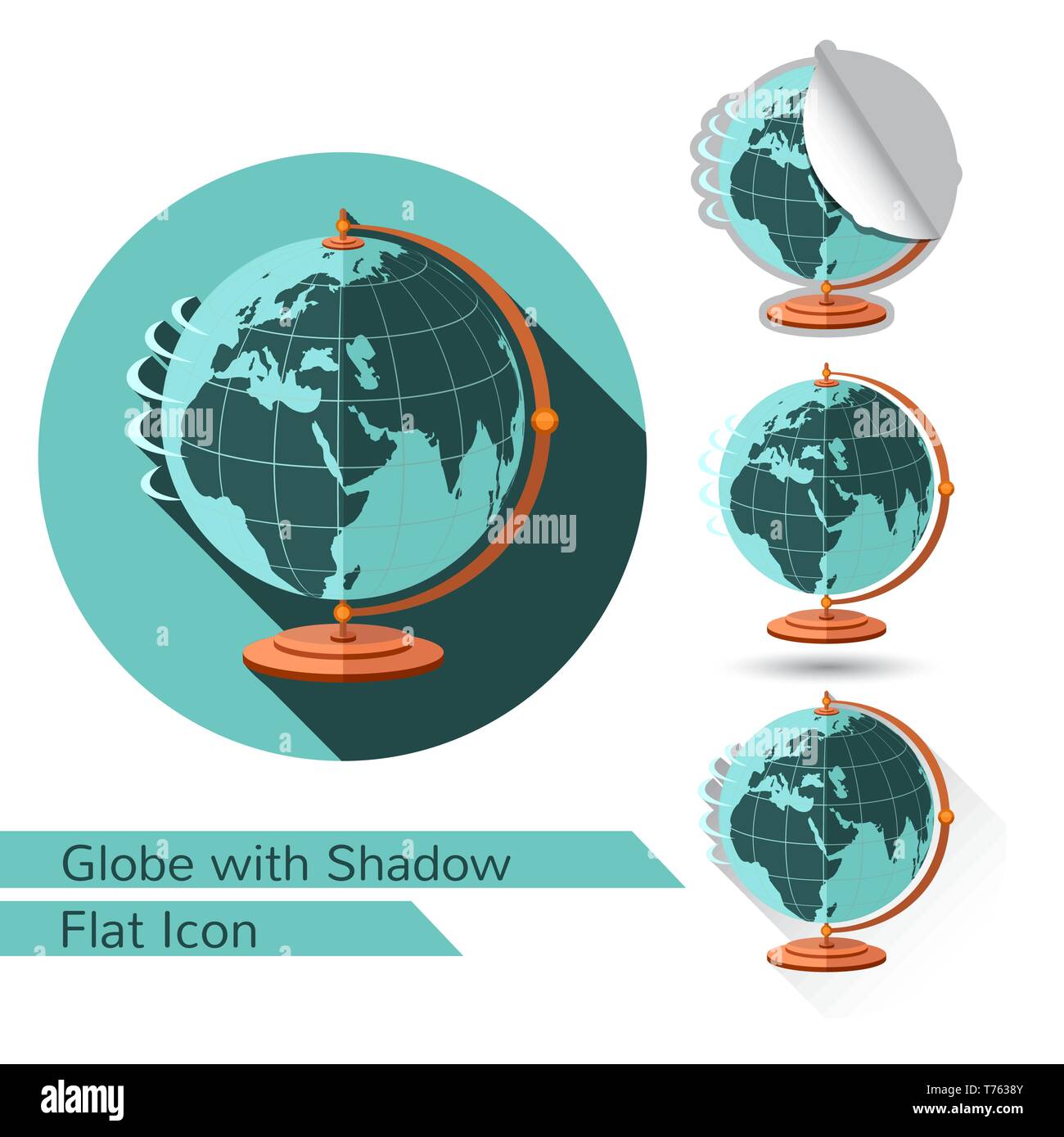 Earth map oval Cut Out Stock Images & Pictures - Alamy