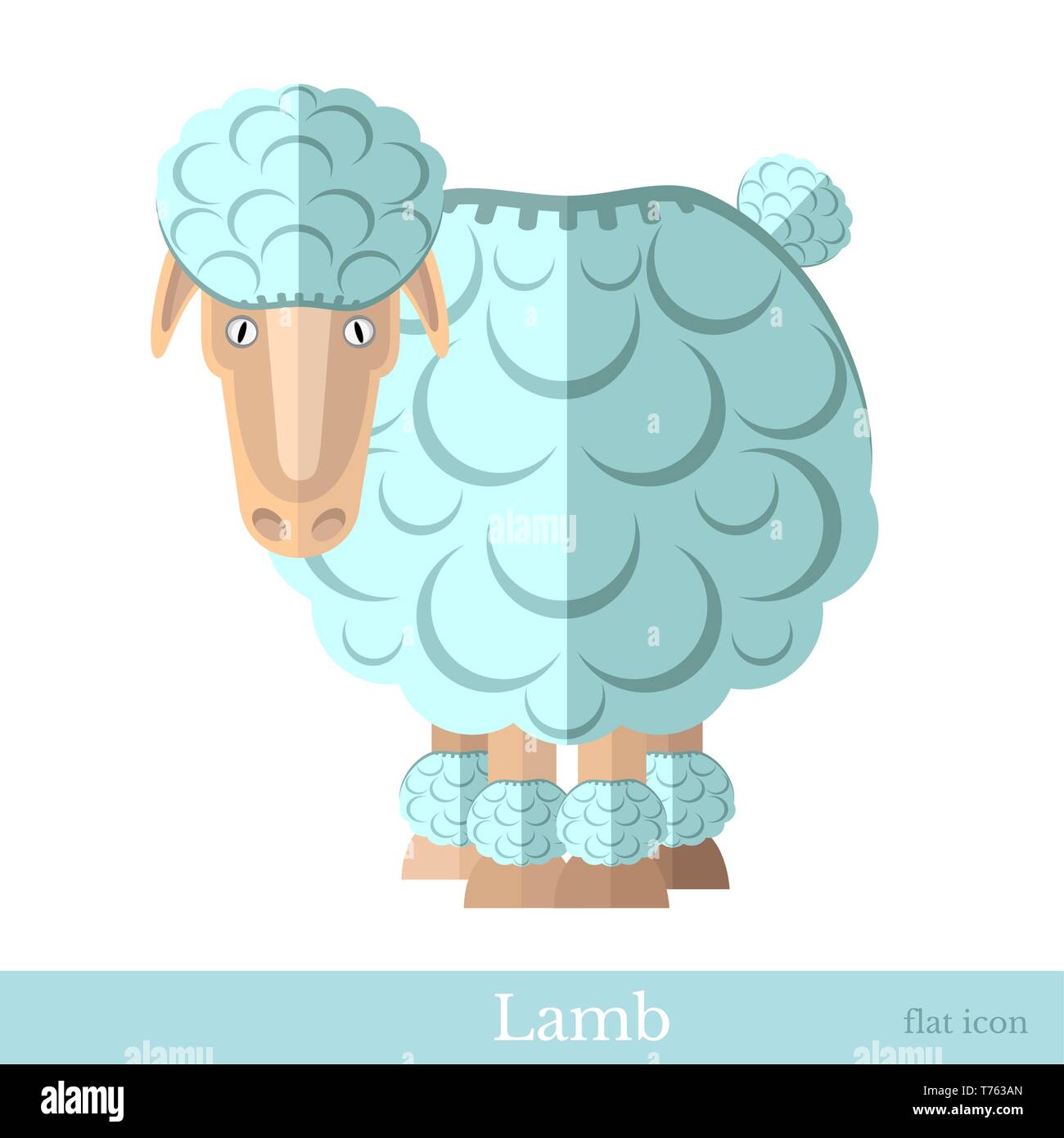 flat lamb sheep isolated on white Stock Vector Image & Art - Alamy
