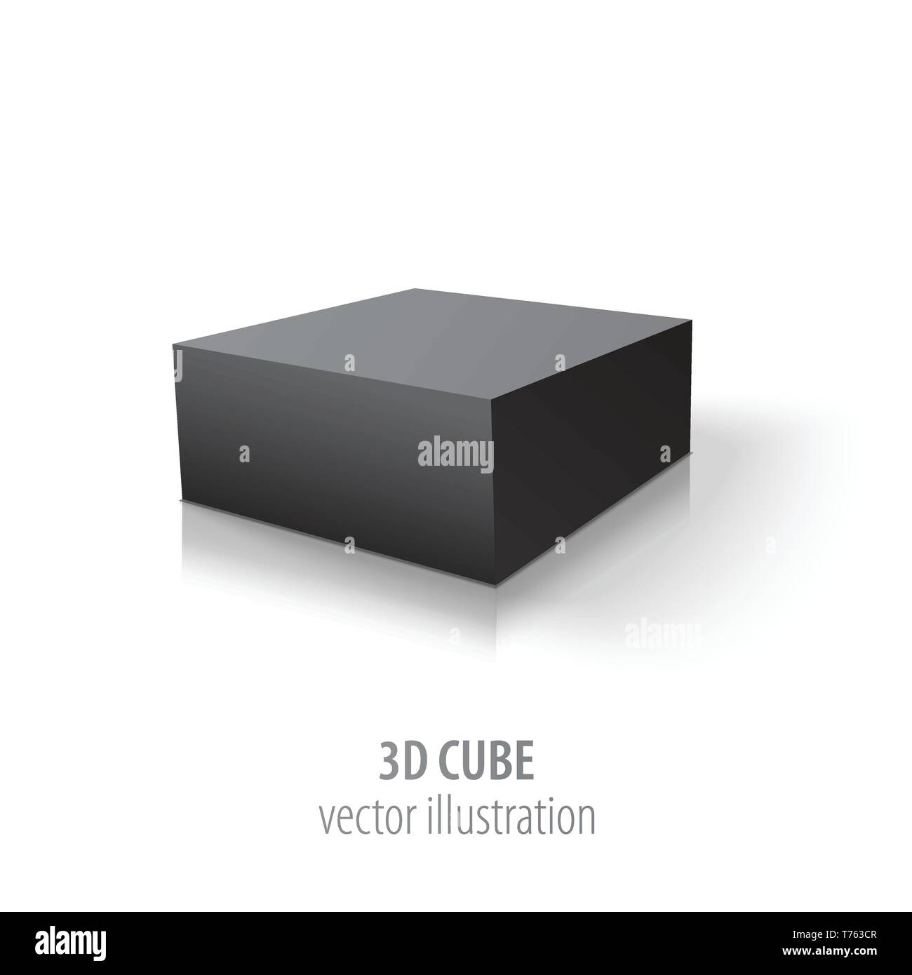 3D cube isolated on white background. Vector illustration Stock Vector ...