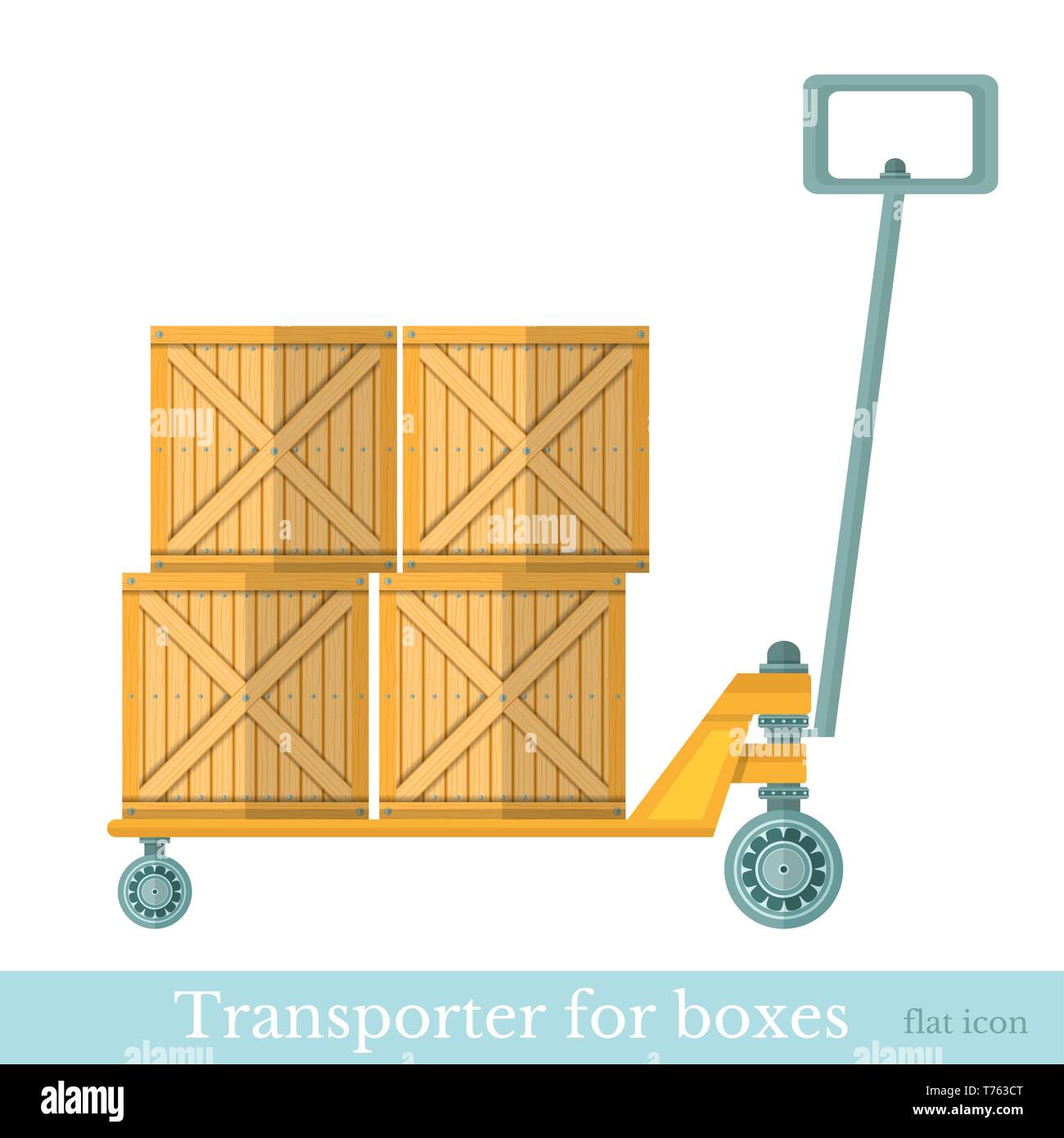 flat transporter for boxes on white Stock Vector Image & Art - Alamy