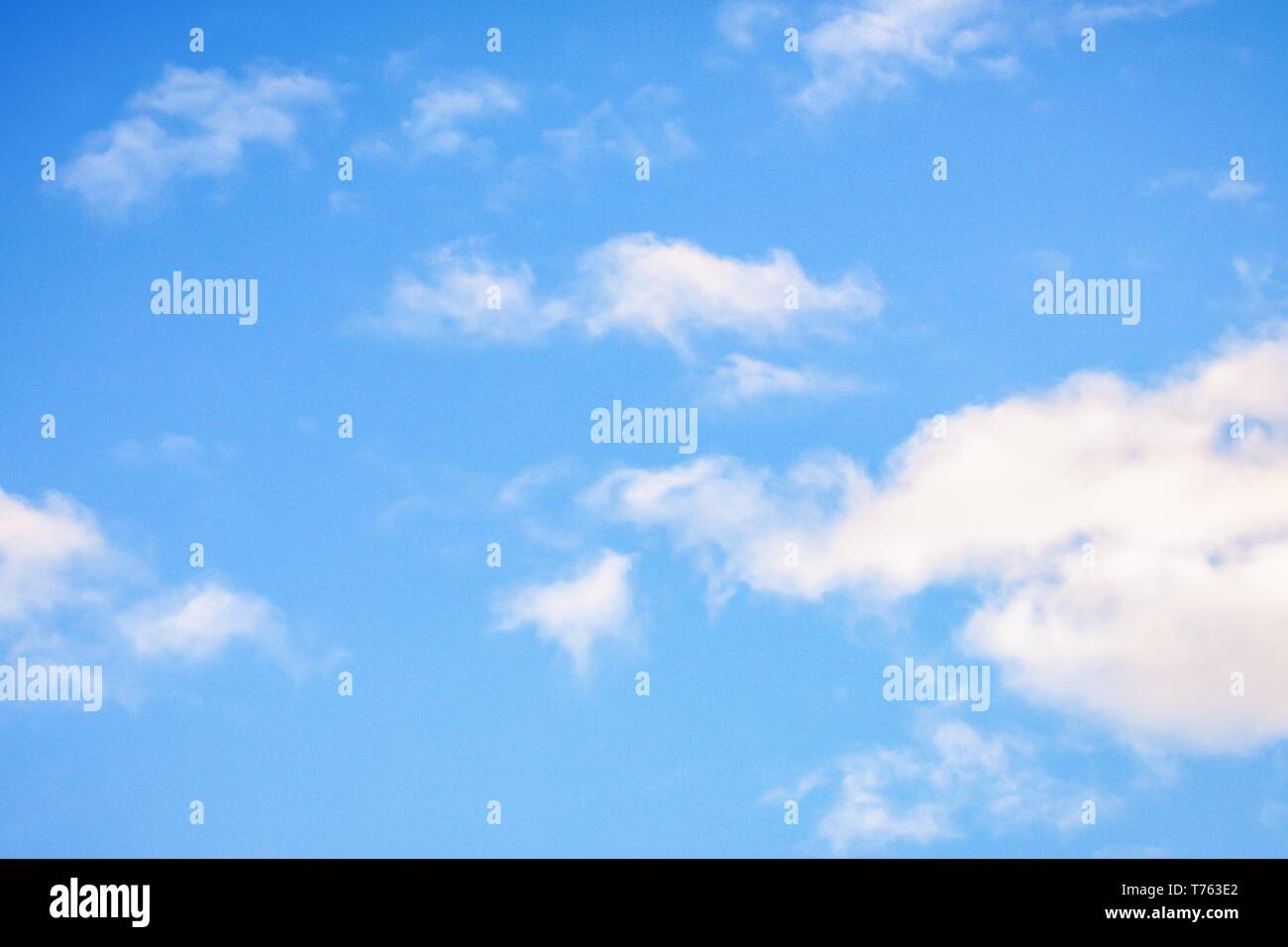 Light blue sky background. Beautiful sky with white clouds Stock Photo ...