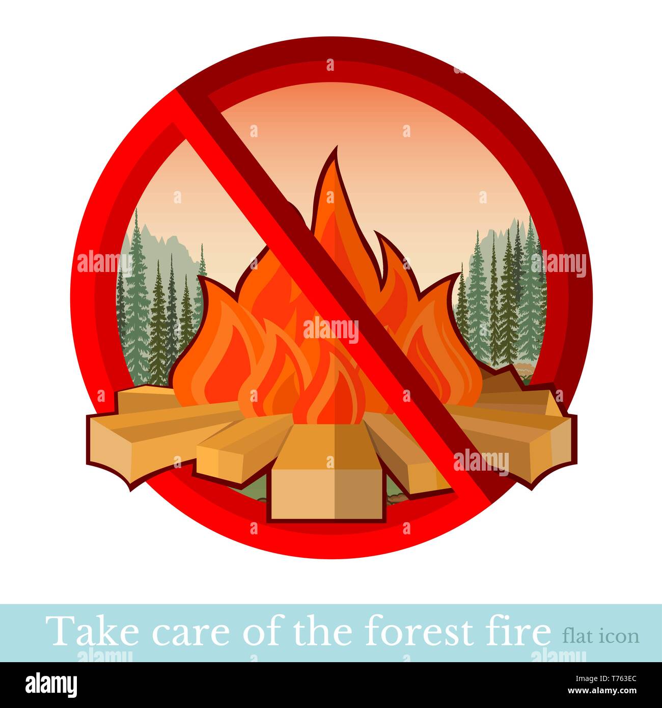 National forest fire Stock Vector Images - Alamy