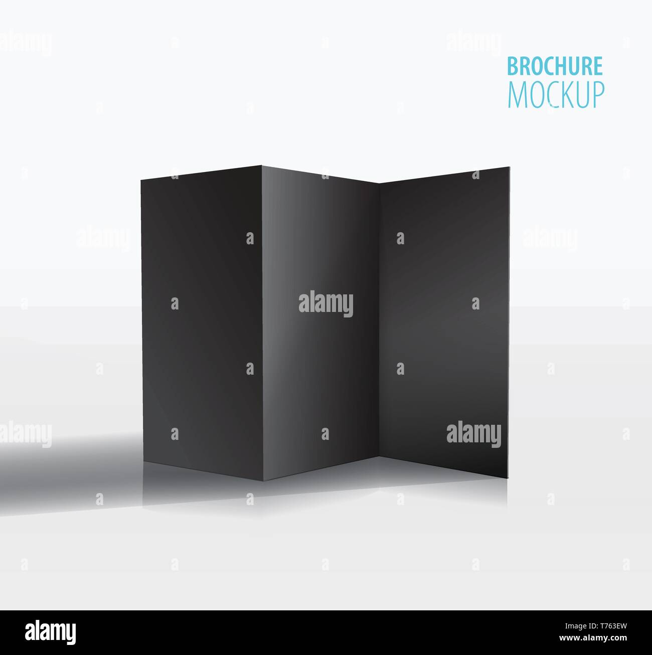 Black Brochure design isolated on grey Stock Vector Image & Art - Alamy