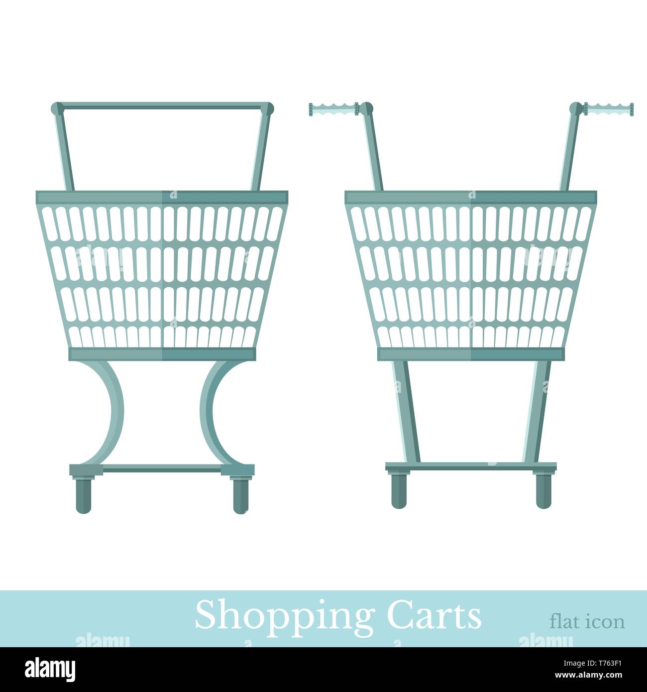 shopping carts front view isolated Stock Vector Image & Art - Alamy