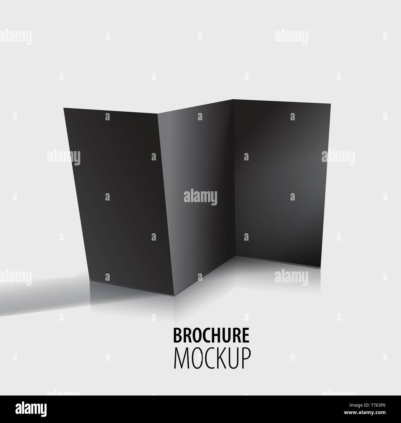 Black Brochure design isolated on grey Stock Vector Image & Art - Alamy