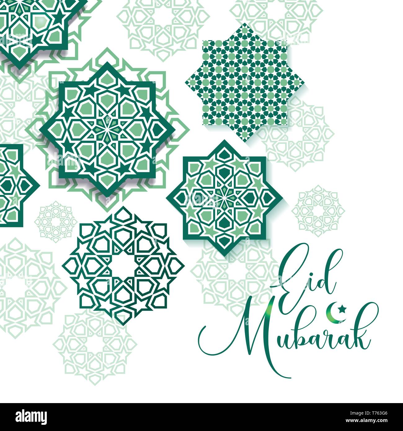 Festival graphic of islamic geometric art. Islamic decoration Stock ...