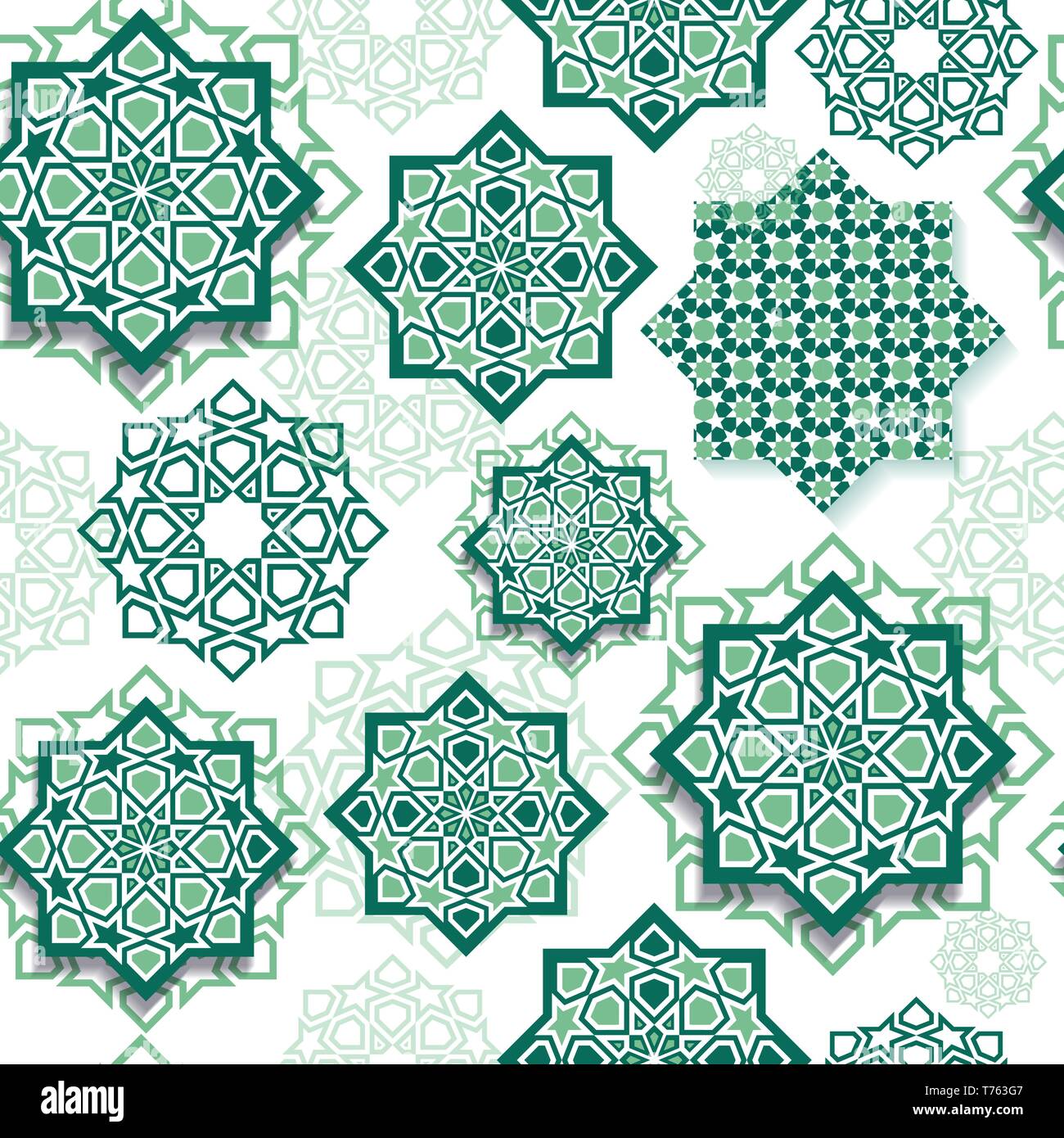 Festival graphic of islamic geometric art. Islamic decoration Stock ...