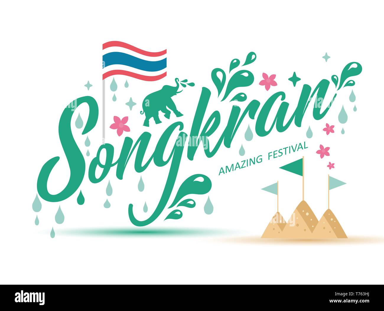 Songkran water festival in bangkok Cut Out Stock Images & Pictures - Alamy