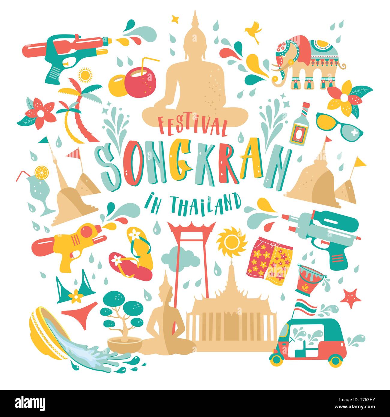 Bangkok beach party Stock Vector Images - Alamy