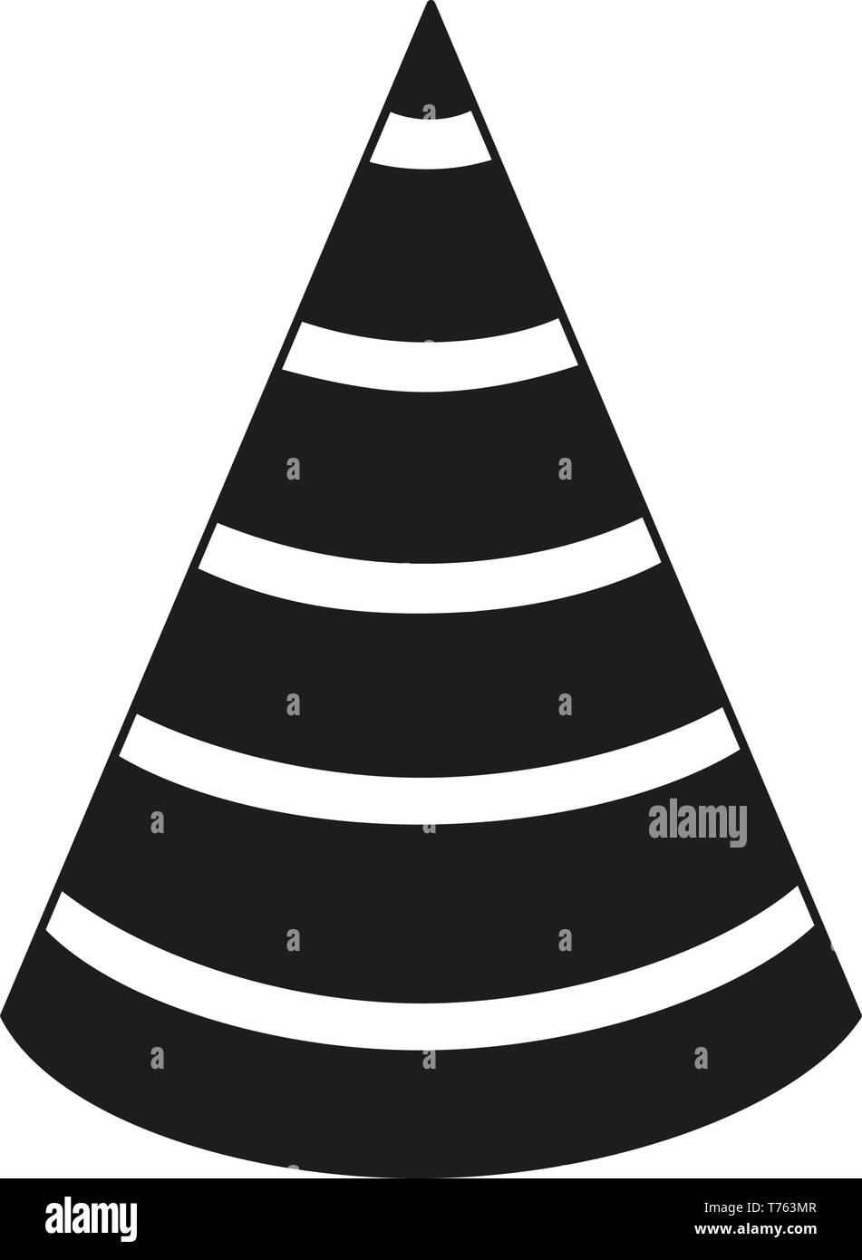 Black and white striped party hat Stock Vector Image & Art - Alamy