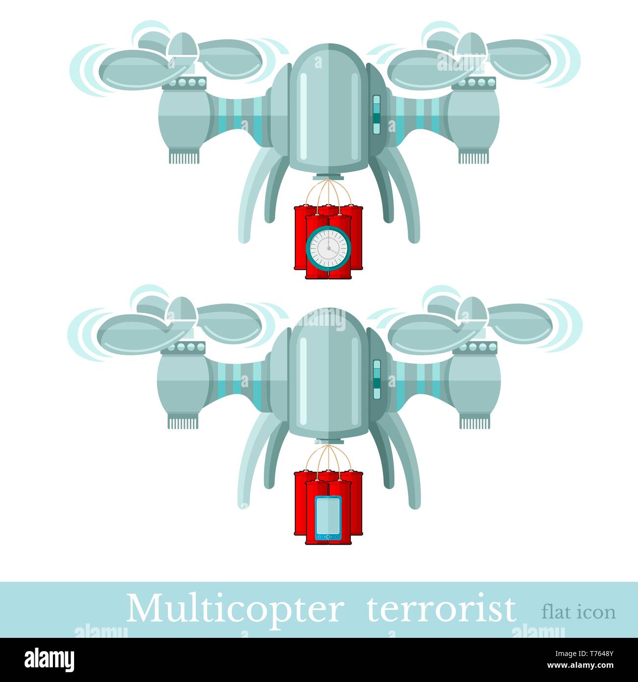 Robot bomb delivery Stock Vector Images - Alamy