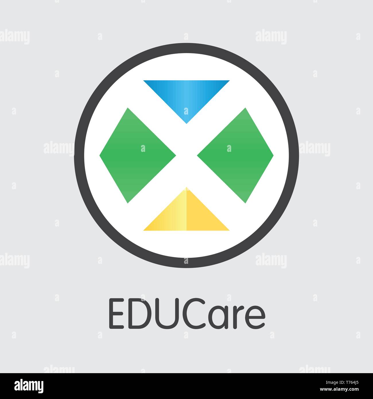 EKT - Educare. The Icon of Coin or Market Emblem Stock Vector Image ...