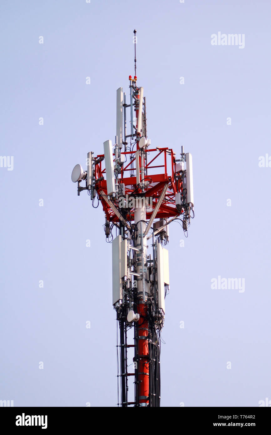 Telecommunication network repeaters, base transceiver station. Tower ...