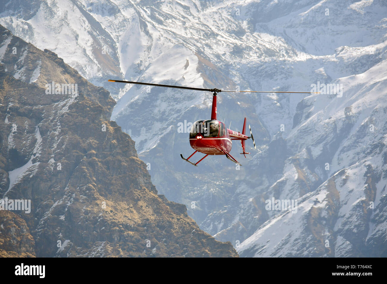 Helicopter, Himalaya around Annapurna, Nepal Stock Photo - Alamy