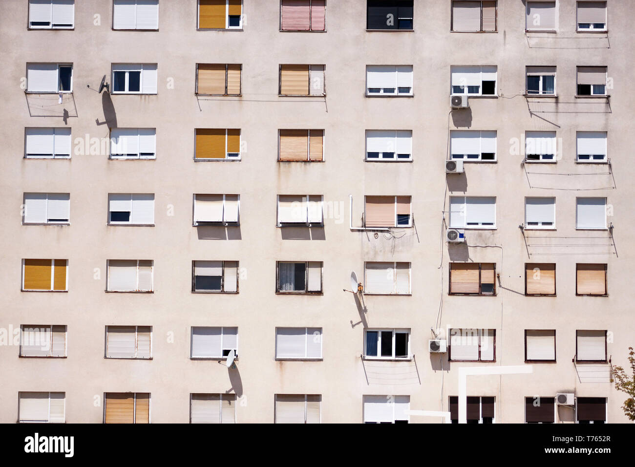 Communist socialist architecture. Architectural detail and pattern of ...