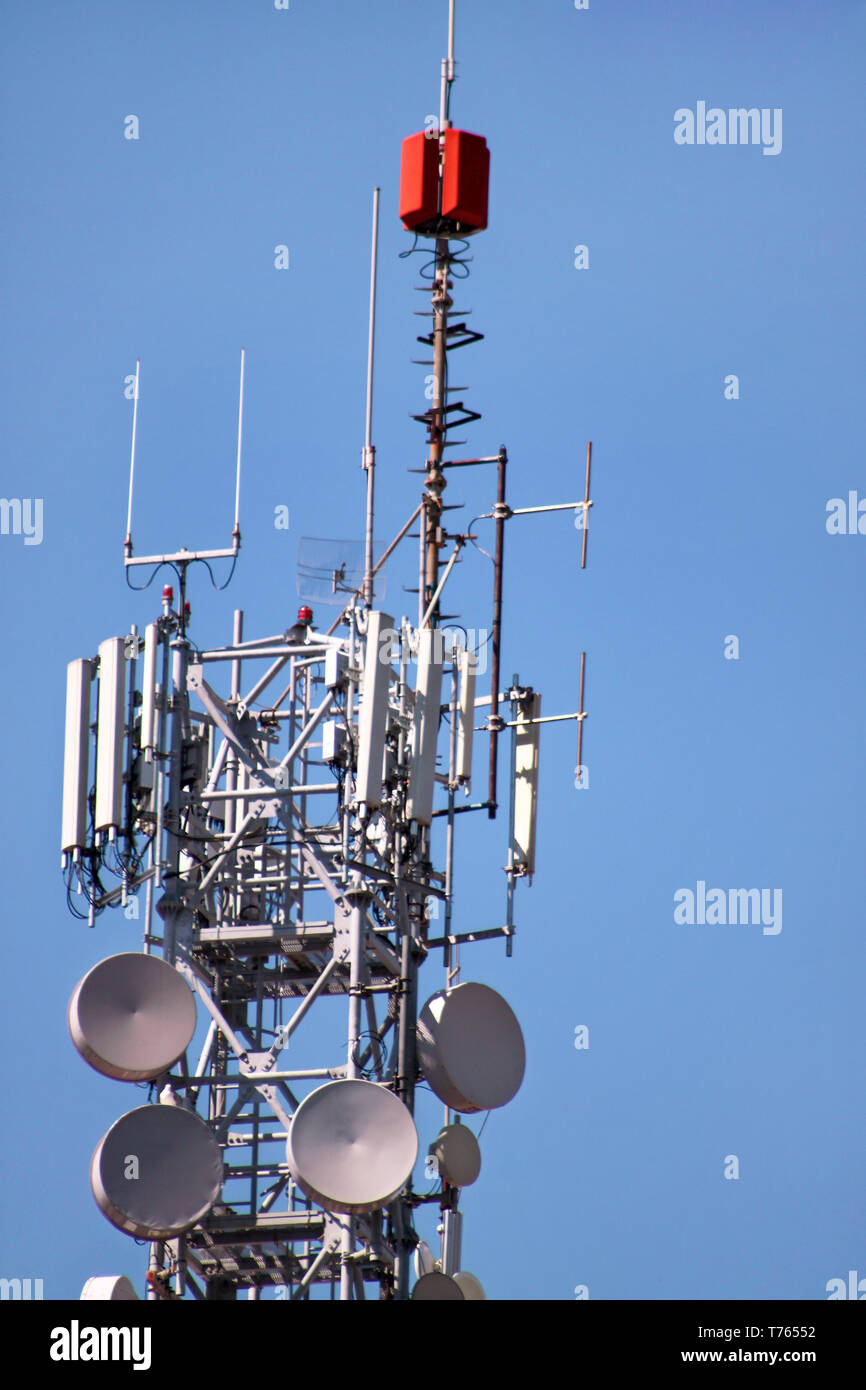 Telecommunication network repeaters, base transceiver station. Tower ...