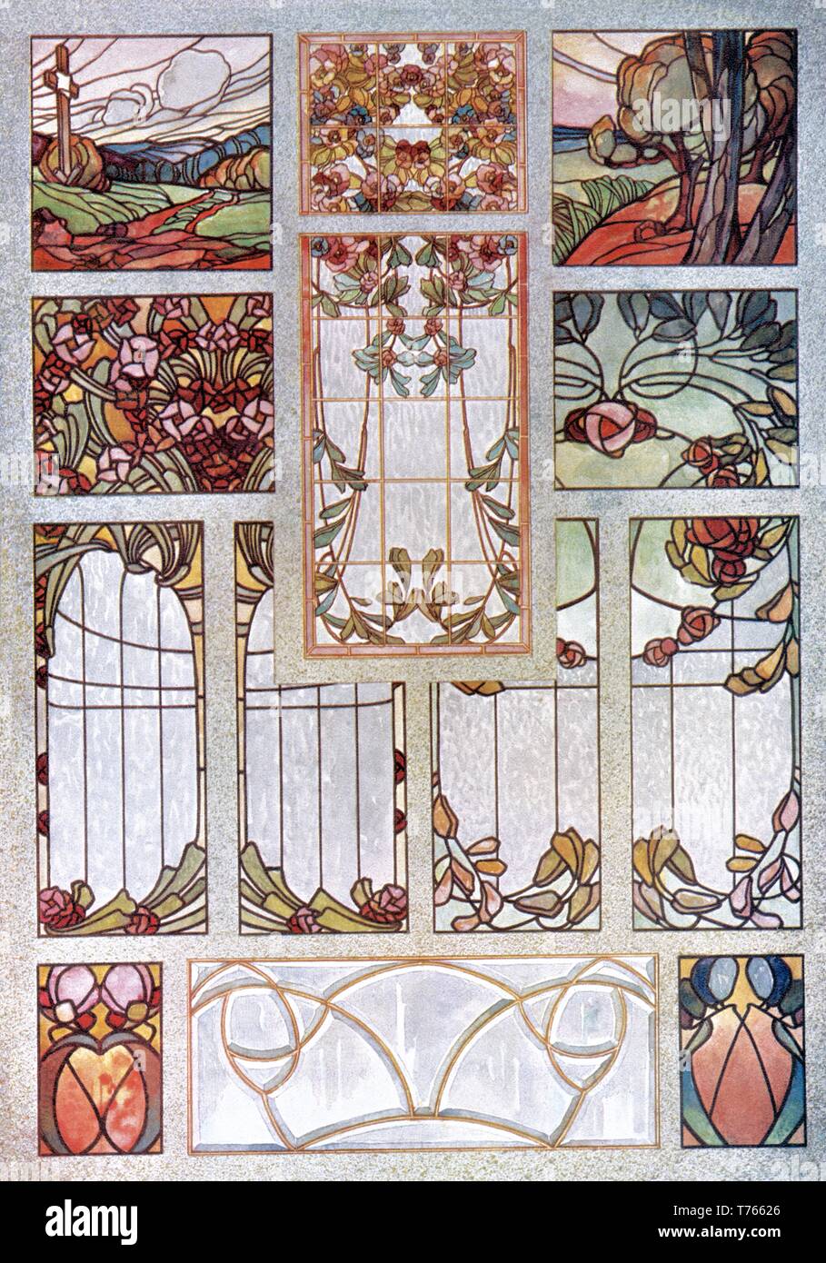 Stained Glass Sculpting & Forming Burton Landscape abstract stained ...