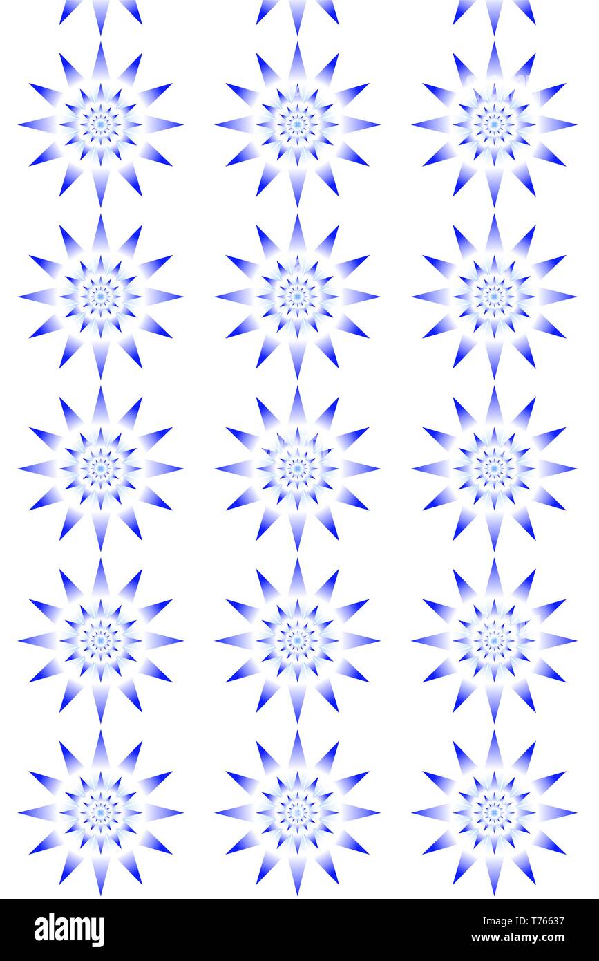 Blue star geometric pattern Stock Photo - Alamy
