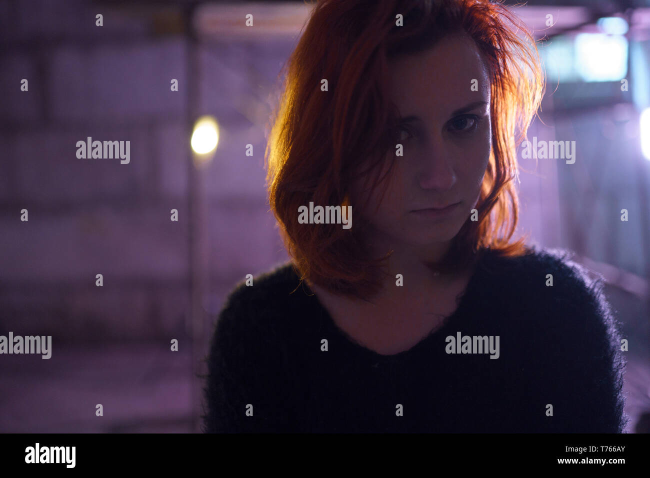 Young woman addict injecting heroin hi-res stock photography and images ...