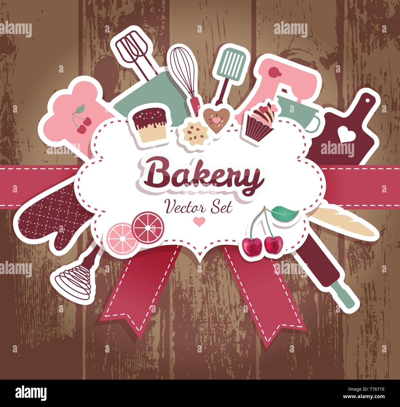 bakery and sweets abstract illustration Stock Vector Image & Art - Alamy