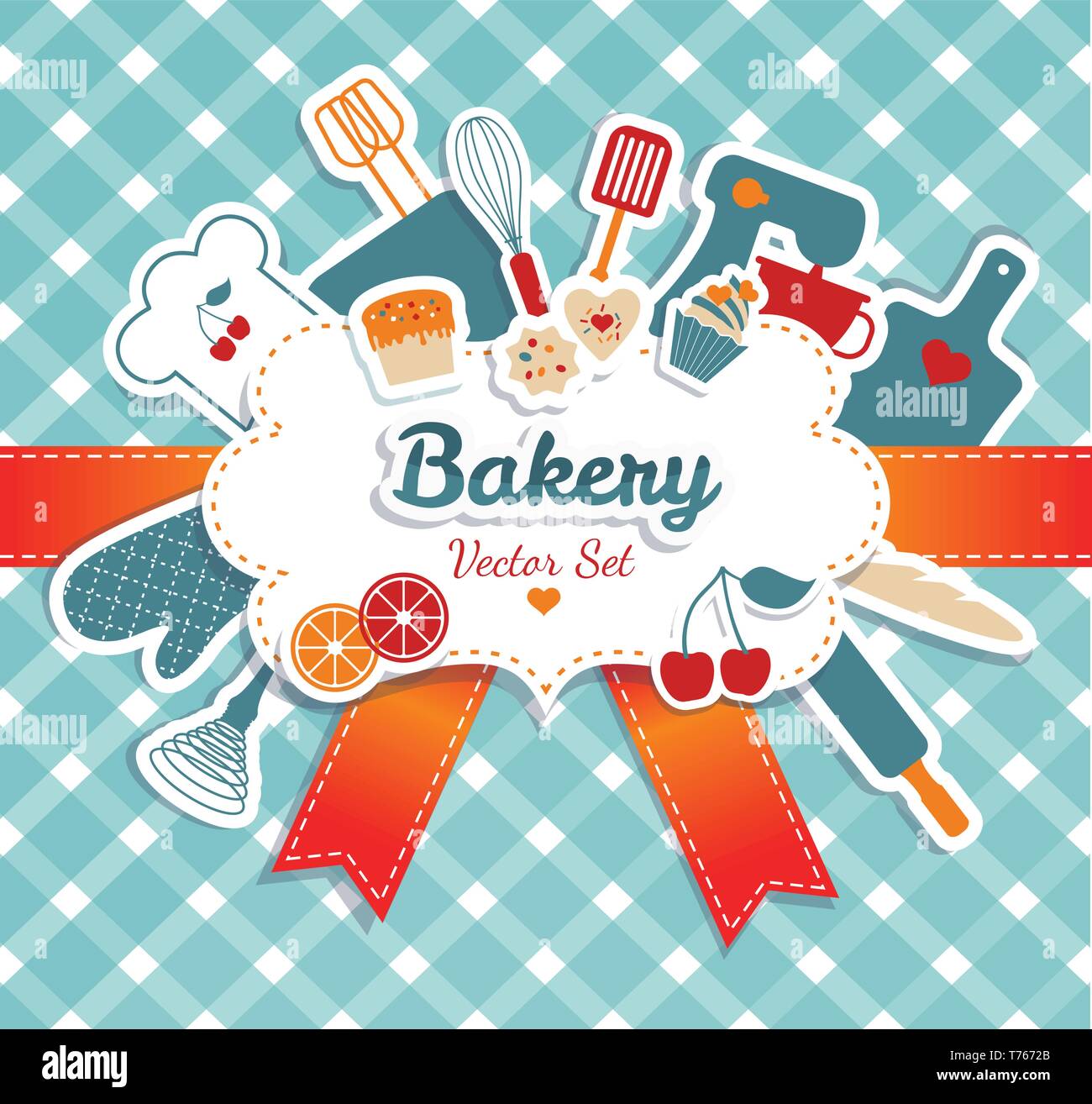 Bakery illustration. Kitchen background Stock Vector Image & Art - Alamy
