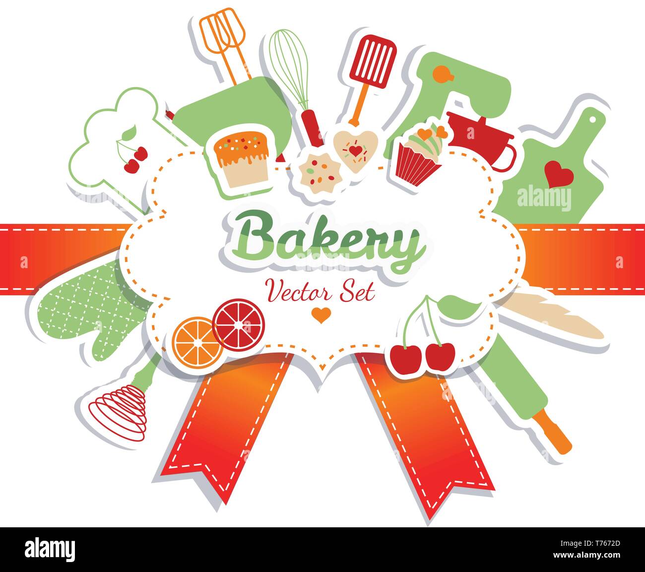 Bakery illustration. Kitchen background Stock Vector Image & Art - Alamy
