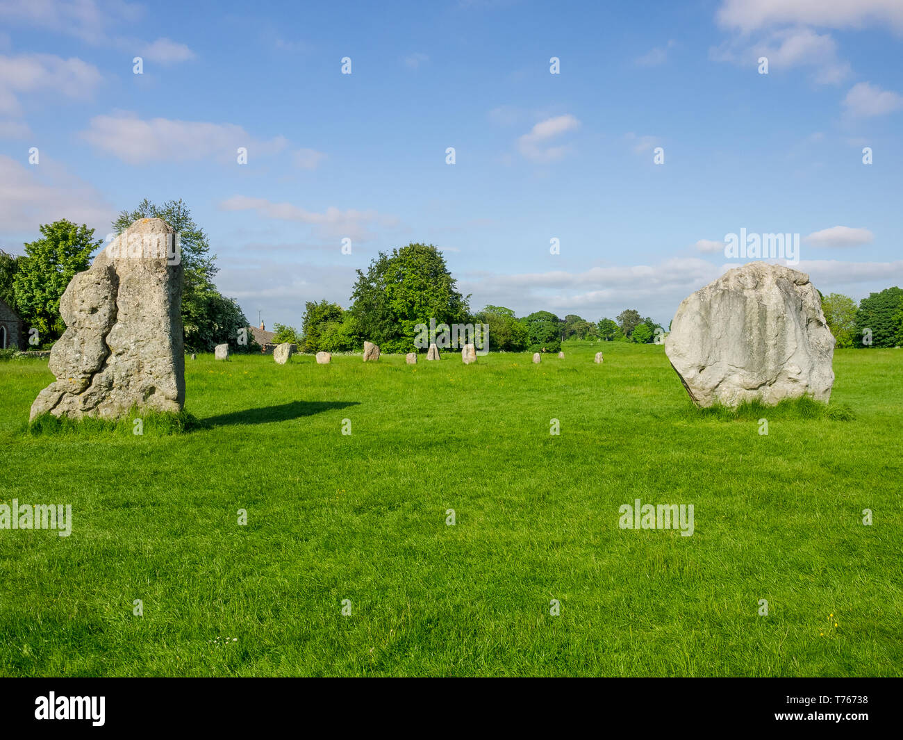 Details of stones and environs in the Prehistoric Avebury Stone Circle ...