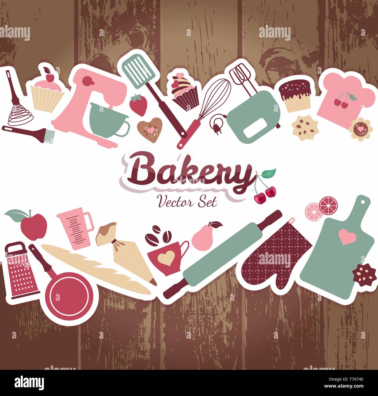 bakery and sweets abstract illustration Stock Vector Image & Art - Alamy