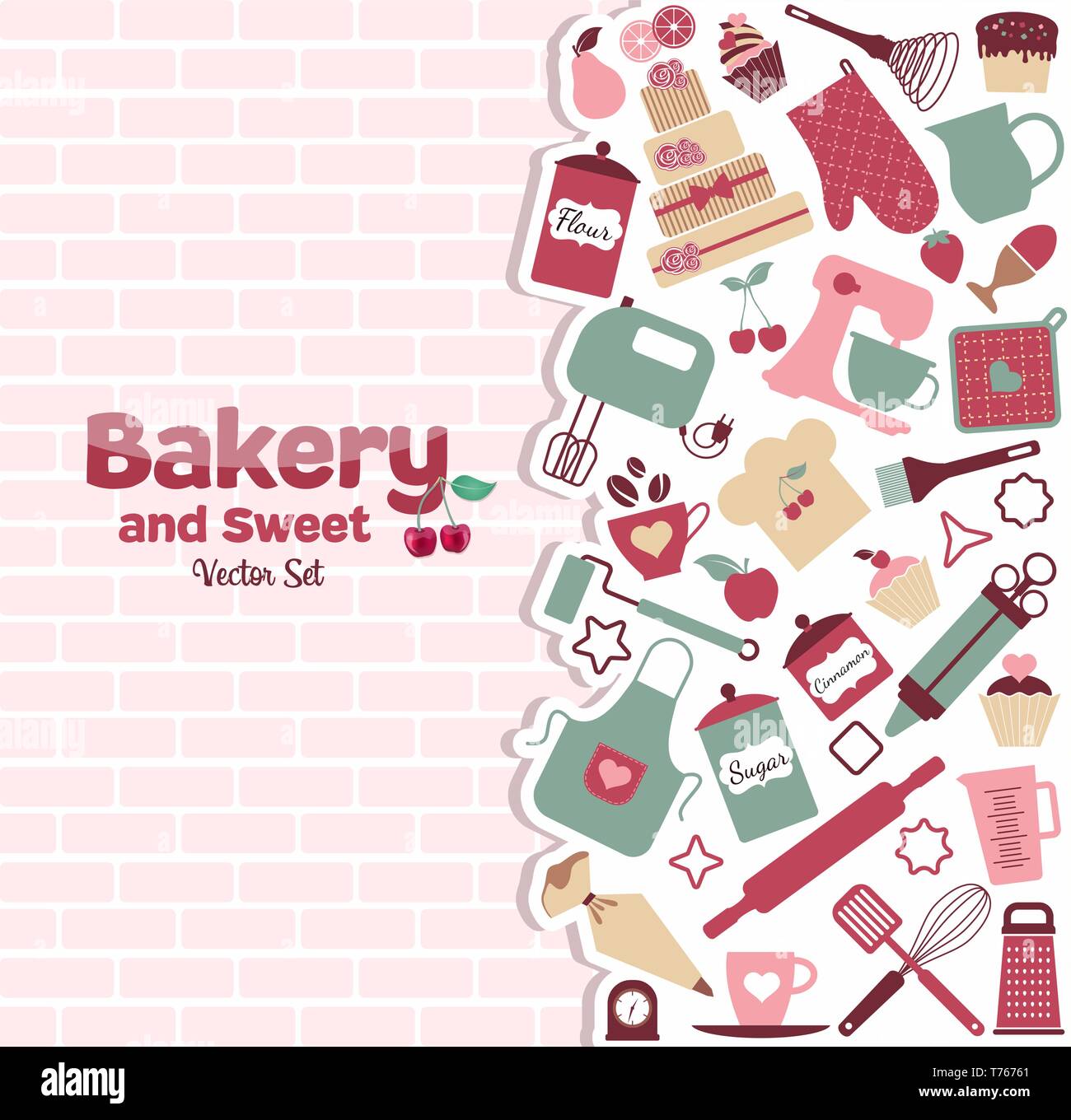 Bakery and sweets abstract illustration Stock Vector Image & Art - Alamy