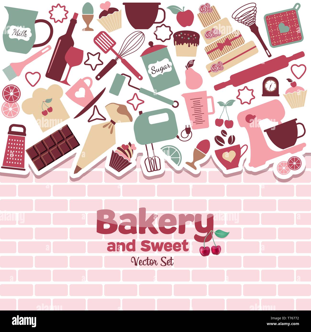 Bakery and sweets abstract illustration Stock Vector Image & Art - Alamy