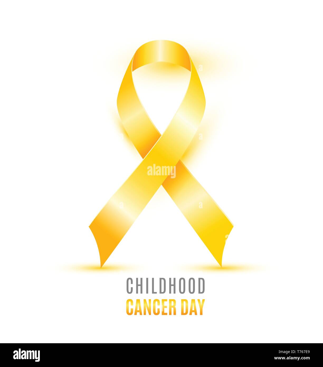 Yellow ribbon childhood cancer Stock Vector Images - Alamy