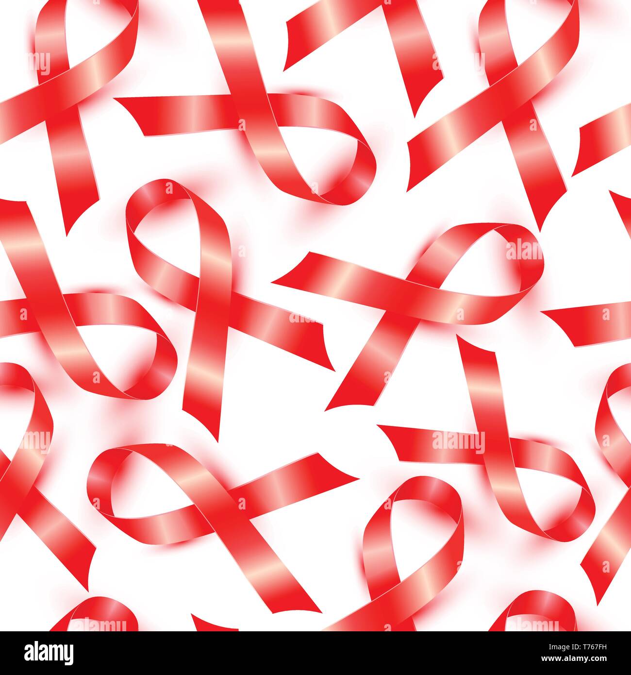 World aids day red ribbons seamless pattern Stock Vector Image & Art - Alamy