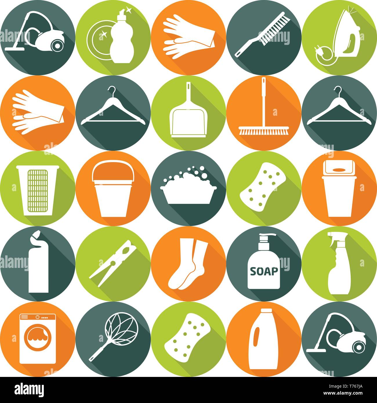 Clean seamless pattern. Cleans icon set Stock Vector Image & Art - Alamy