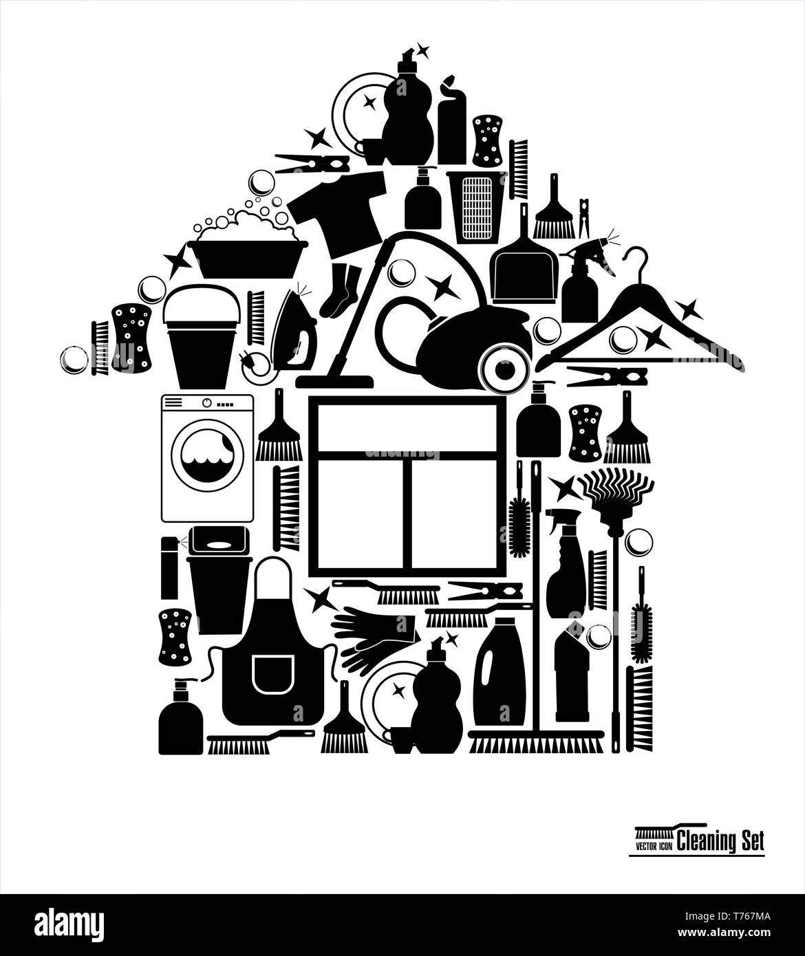 Clean set illustration Stock Vector Image & Art - Alamy