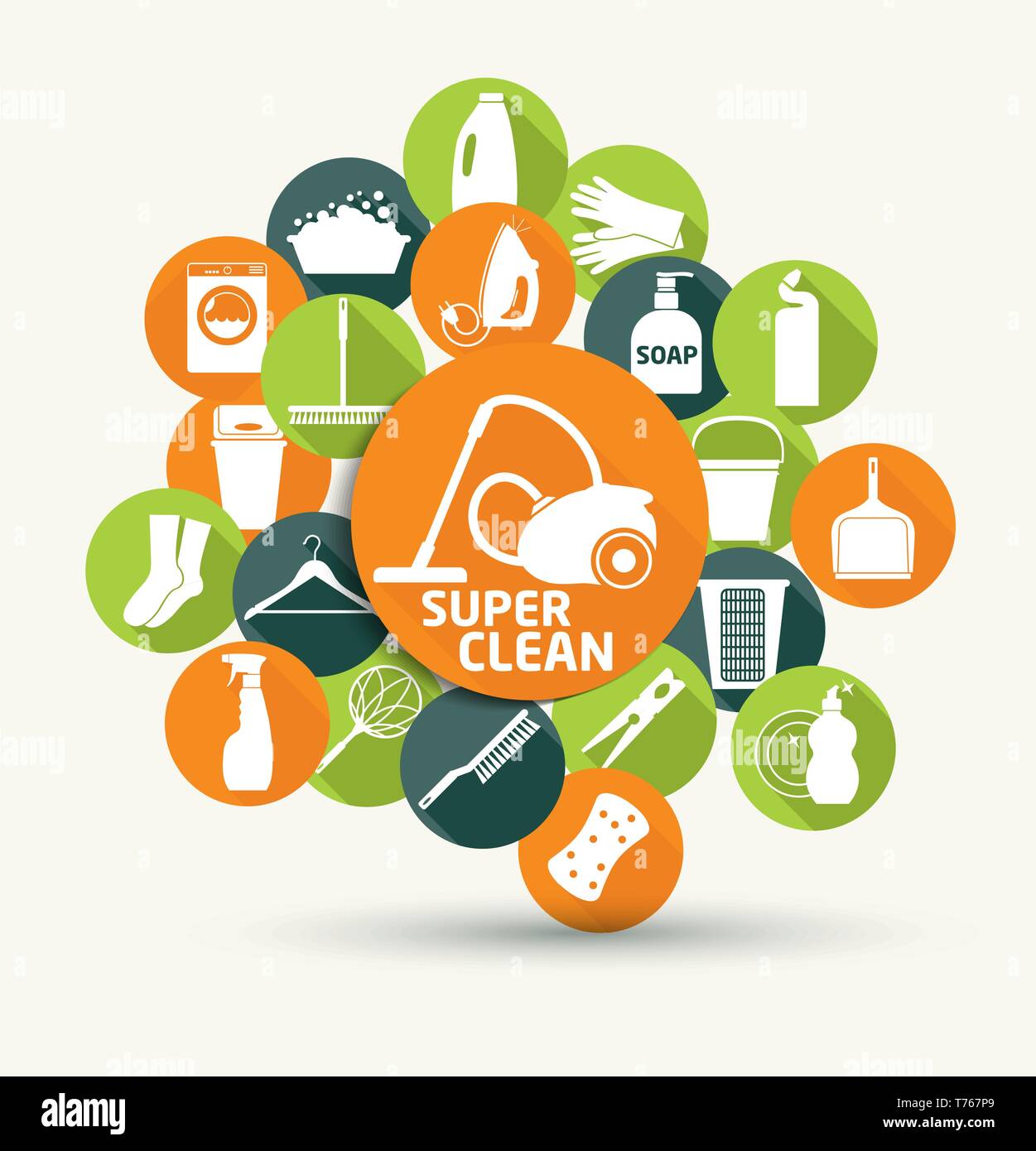 Clean abstract color icons set Stock Vector Image & Art - Alamy