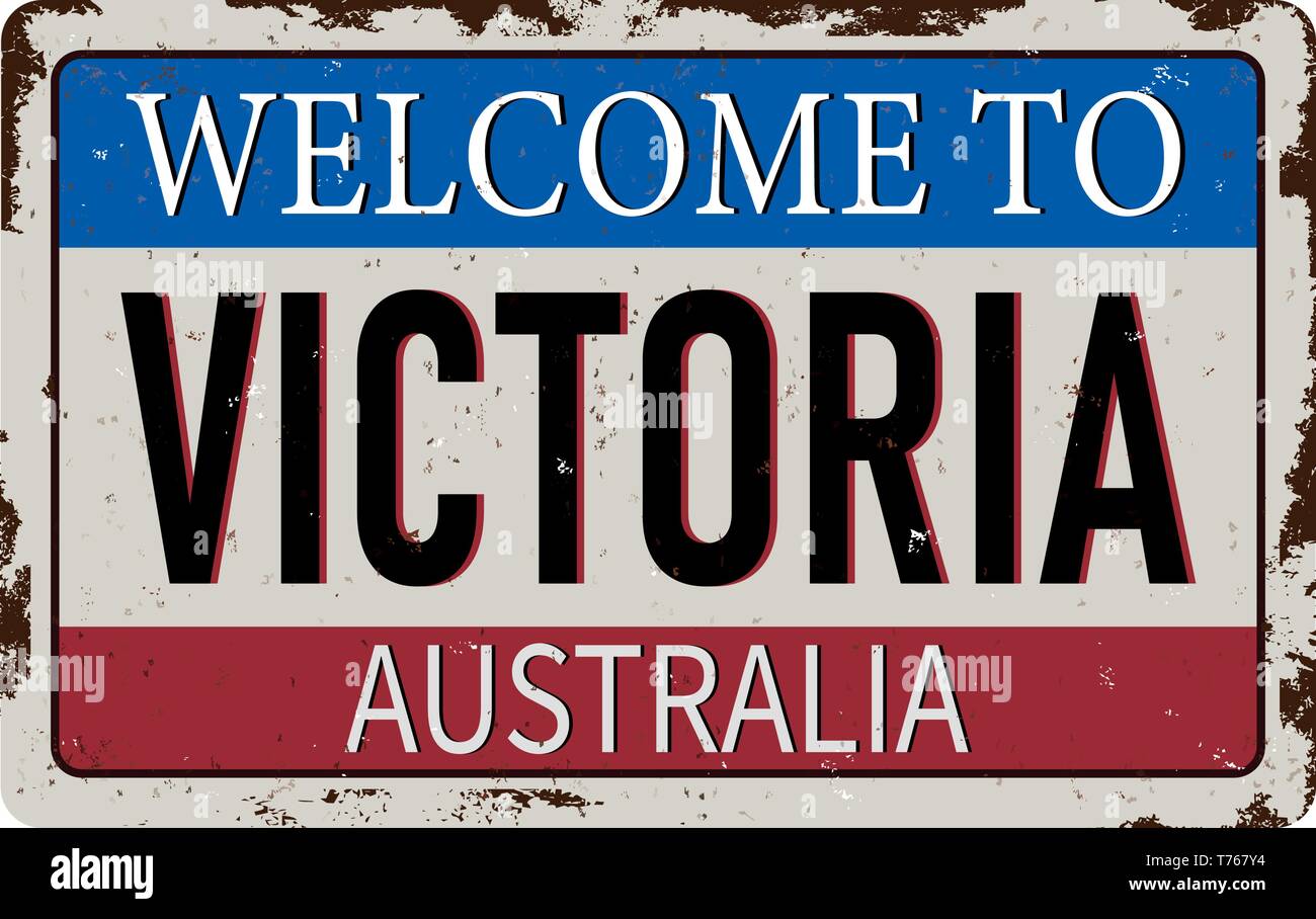 Welcome to victoria australia Stock Vector Images - Alamy